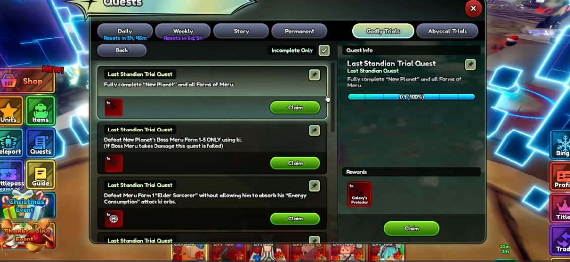 How to Complete All Goku Last Standian Trials Anime Last Stand Guide ...