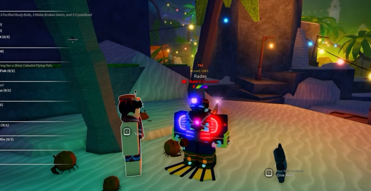 Sandy Fin Location Guide for Captain Conch Quest in FISCH Roblox – Roonby